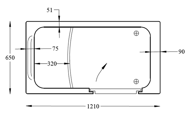 AKW | Blakemere Deep Soaker Walk In Bath, Low Threshold - 1210x650mm ...
