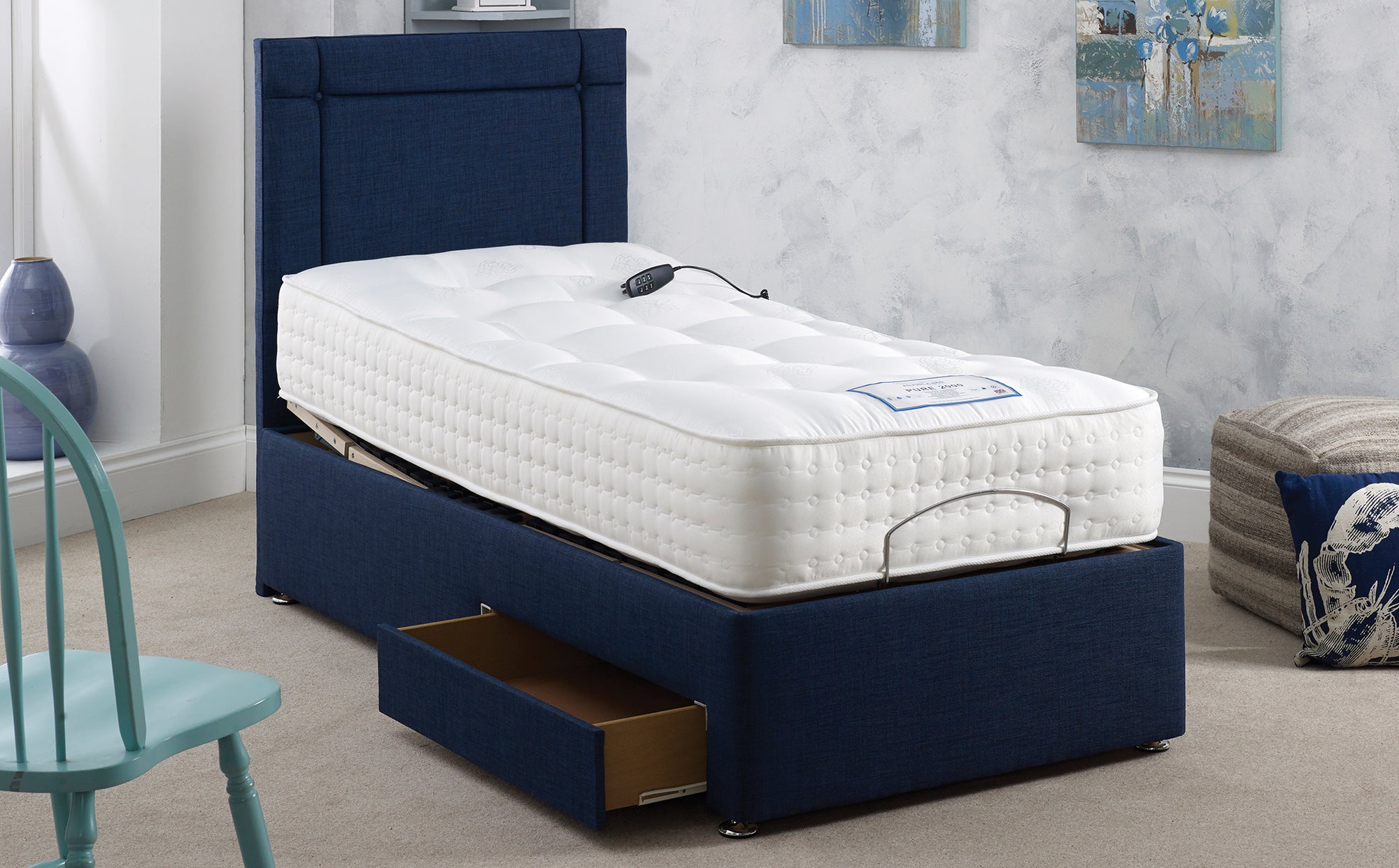 Adjust-a-bed Pure 2000 | Adjustable Bed With Orthopaedic Mattress ...