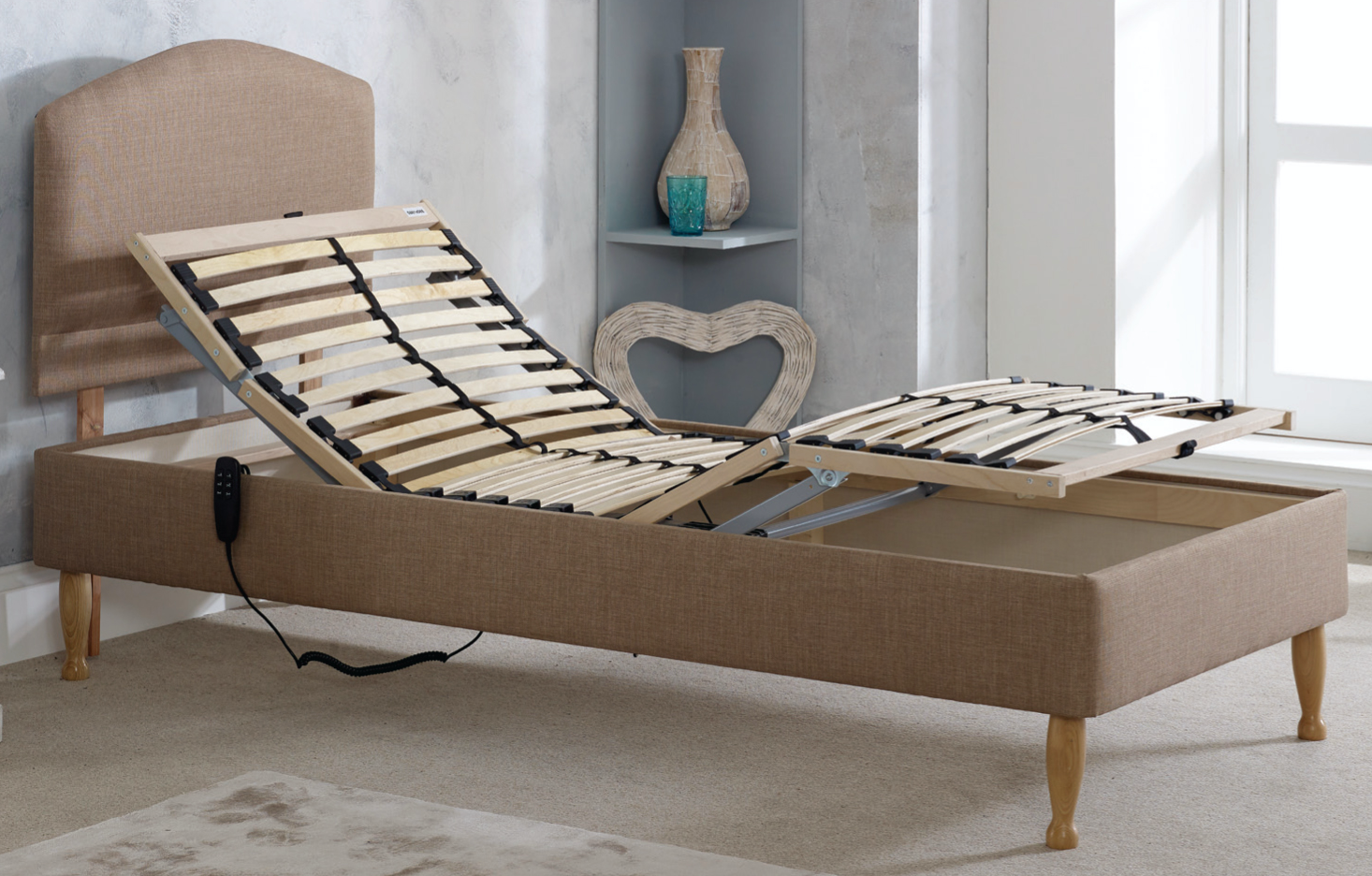 Adjust-a-bed Gel-Flex Ortho, Adjustable Bed With Orthopaedic Mattress ...