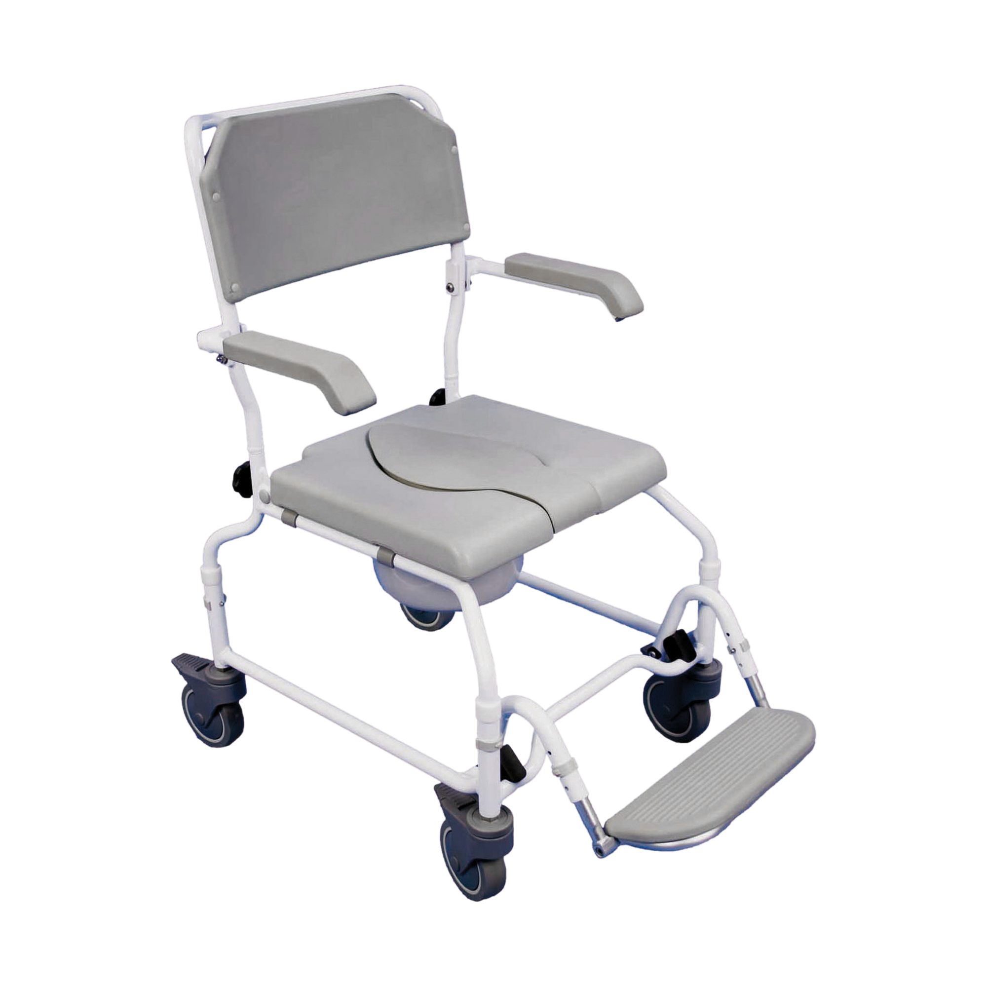 Aidapt | Bewl Adjustable Height | Wheeled Shower Commode Chair - Adapt Life