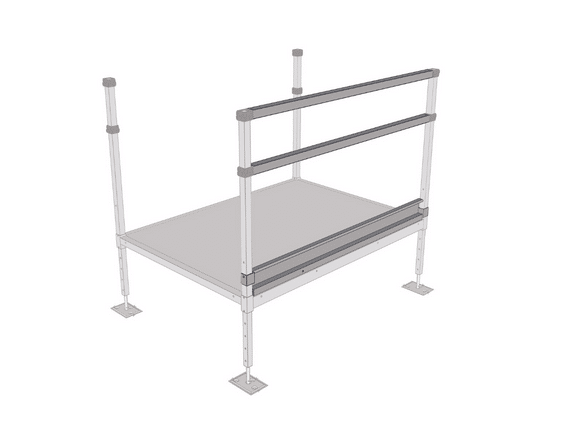 Enable Access | SRS Platform Handrail with Toe Plate - Adapt Life